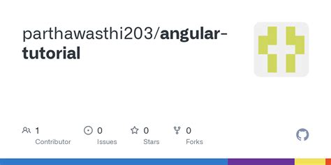 GitHub Parthawasthi Angular Tutorial