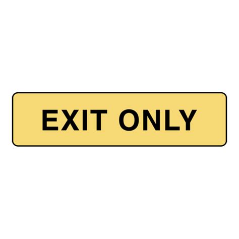 EXIT ONLY YELLOW SIGN Logo PNG Vector EPS Free Download