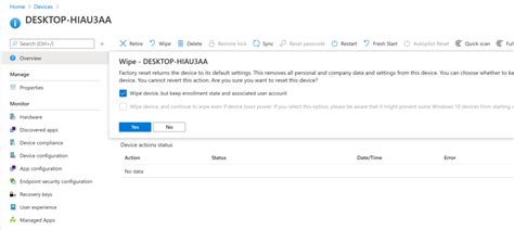 Wipe Device Through Intune Admin Center Portal Configuration Manager Manishbangia