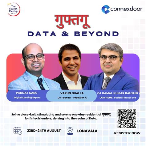 Sagrika Shah On Linkedin Fintech गुफ्तगू Data And Beyond 23rd And 24 August In Lonavala In Last…