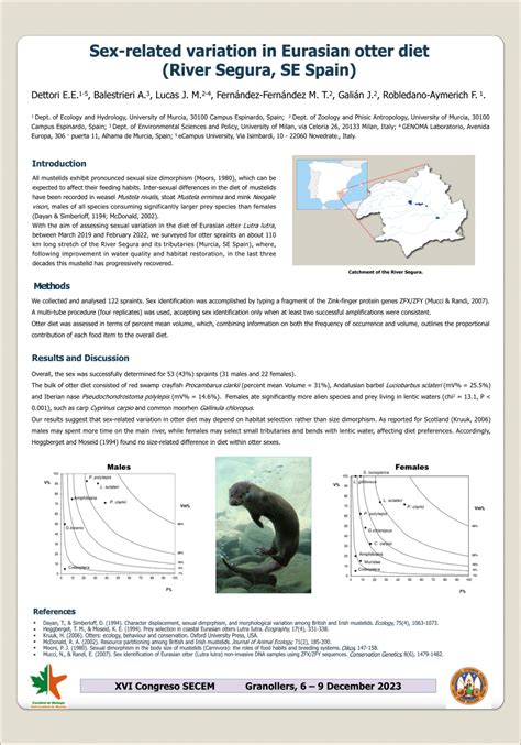 Pdf Sex Related Variation In Eurasian Otter Diet River Segura Se Spain