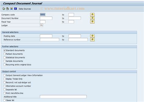 F SAP Tcode Compact Journal