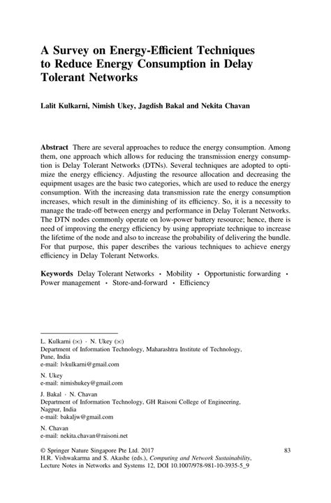 Pdf A Survey On Energy Efficient Techniques To Reduce Energy