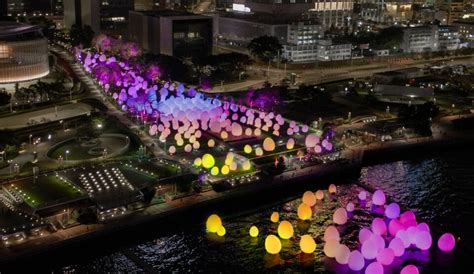 Dozens Of Ovoids Radiate Colorful Light In Teamlabs Newest Interactive