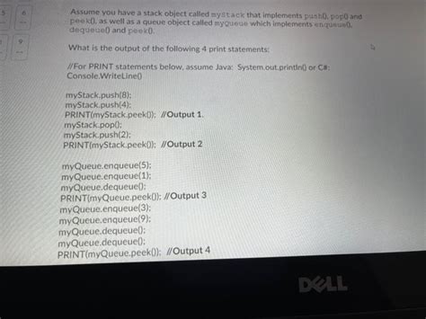 Solved Assume You Have A Stack Object Called Mystack That