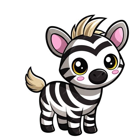 Premium Vector Cartoon Doll Zebra Illustration