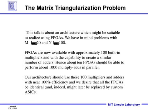 Ppt Proposed Parallel Architecture For Matrix Triangularization With