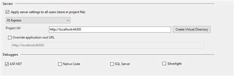 Asp Net Mvc Prevent Visual Studio Web Project Start Https Stack