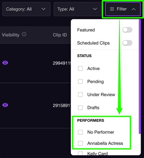 Improved Clip File Search And Filtering In The Creator Workspace