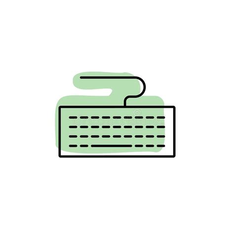 Computer Keyboard Blue Neon Icon Simple Thin Line Outline Vector Of Esport Icons For Ui And