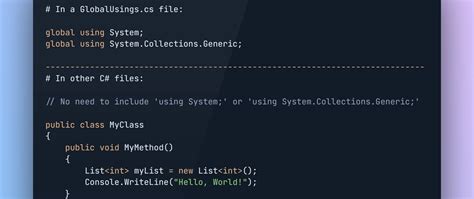 C Global Using Directives For Cleaner Code Dev Community