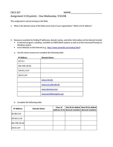 Practice Assignment 3 Net Centric Computing Cecs 327 Assignments