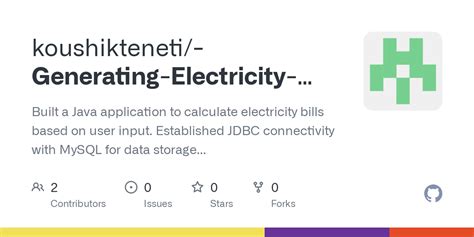 Github Koushikteneti Generating Electricity Bill Built A Java Application To Calculate