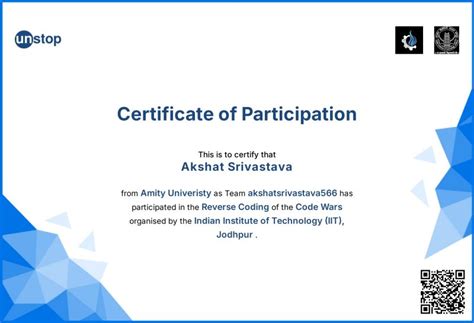 Proud Participant Of Reverse Coding Code War Akshat Srivastava