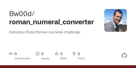 Github Bw00dromannumeralconverter Epicodus Ruby Roman Numeral