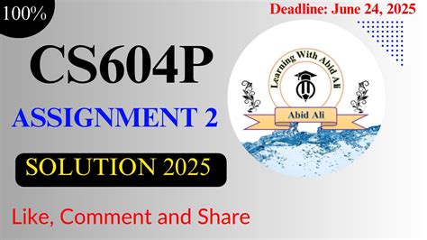 Cs604p Assignment 2 Cs604p Assignment 2 Solution 2025