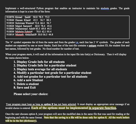 Solved Implement A Well Structured Python Program That Chegg Com