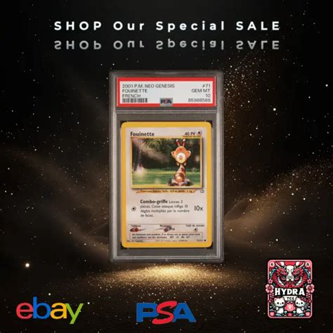 CARTE POKEMOON FOUINETTE Neo Genesis Wizards PSA EUR PicClick FR