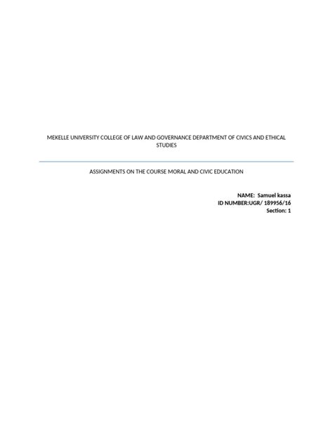 Civic Individual Assignment Number 12 Pdf Democracy Political