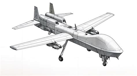 Premium Ai Image Military Drone Blueprint