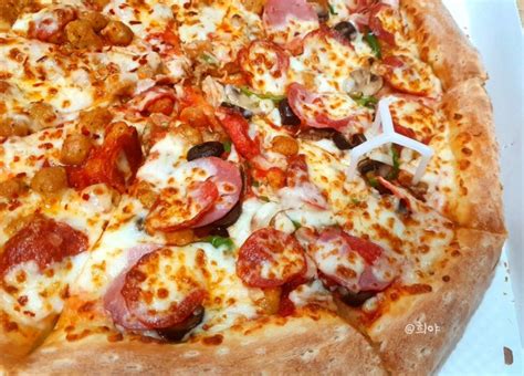 희야의 먹부림파파존스 수퍼파파스 하프앤하프 파티사이즈 Jmt 네이버 블로그