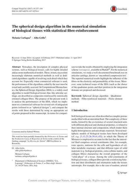 the spherical design algorithm in the numerical simulation of