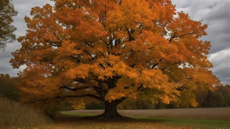 Large Oak Tree In The Fall Background Picture Of Sugar Maple Tree Maple Nature Background