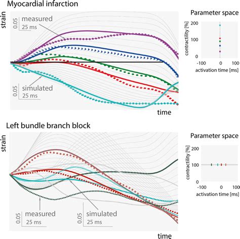 Comparison Of Simulated Strain Patterns Solid Lines With Measured