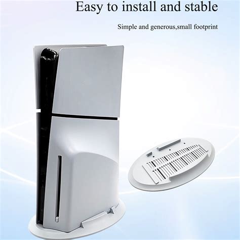 Vertical Stand For Ps5 Slim Disc Edition With Built In Cooling Vents And Non Slip Vertical