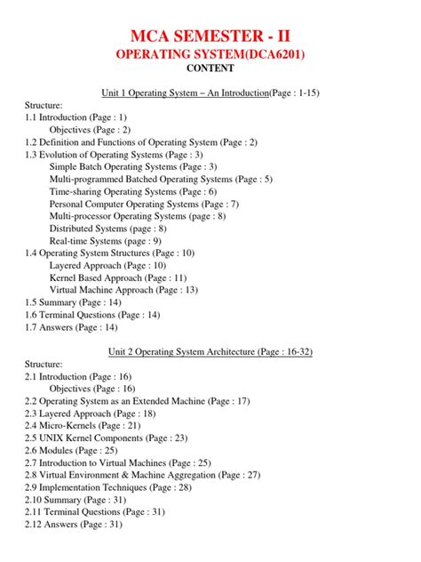 Dca6201 Operating System All Units Pdf Pdf Operating System