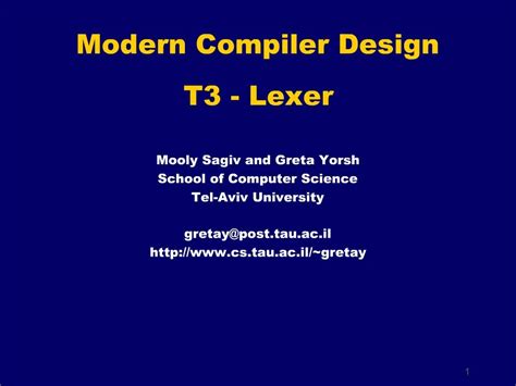 Ppt Modern Compiler Design Powerpoint Presentation Free Download