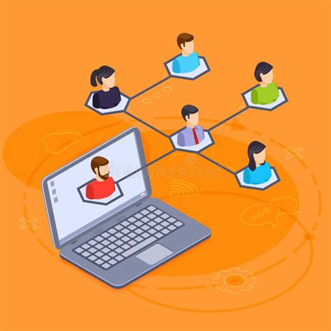 Business People Networking Using Social Media Platform On Laptop