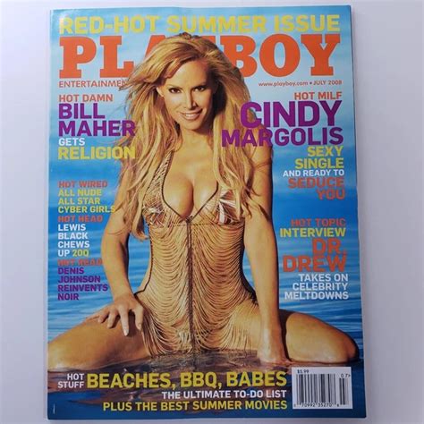 Playboy Magazine Cindy Margolis Laura Croft Marilyn Monroe Jul 2008 £7