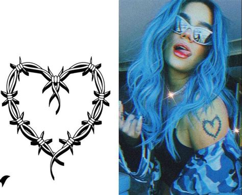 Karol G Tattoo Bichota Heart Tattoo Karol G Heart Tattoo Placement