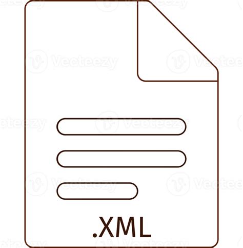 Modern Xml Black Empty Outline Doc Icon 57326086 Png