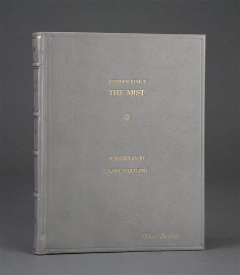 Bound Script Of The Mist From The Personal Collection Of Director Frank Darabont