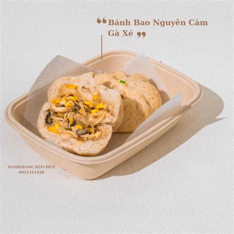 Bánh Bao Nguyên Cám Gà Xé Bánh Bao Tươi Nam Khang