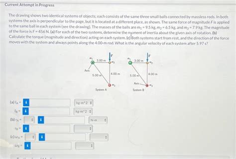 solved the drawing shows two identical systems objects ech