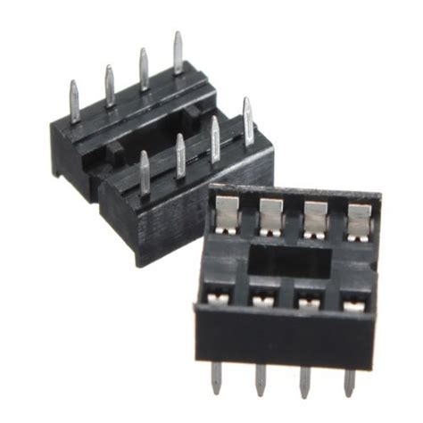 60pcs 8 Pin Dip Ic Sockets Adaptor Pcb Solder Type Connectors Plugs N8