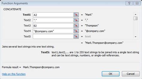 Join First And Last Names Together Using The Concatenate Function In Excel Steve Chase Docs