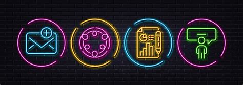 보고서 문서 포함 및 새 메일 최소 줄 아이콘 웹 응용 프로그램 인쇄용 네온 레이저 3d 조명 벡터 데이터에 대한 스톡 벡터 아트 및 기타 이미지 Istock