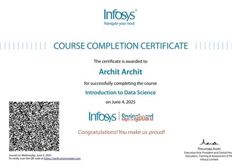 Datascience Infosysspringboard Lifelonglearning Certificate Ai
