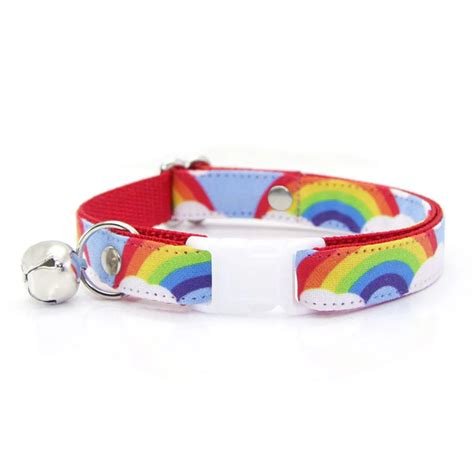 Made By Cleo Cat Collar Rainbow Magic Breakaway With Gold