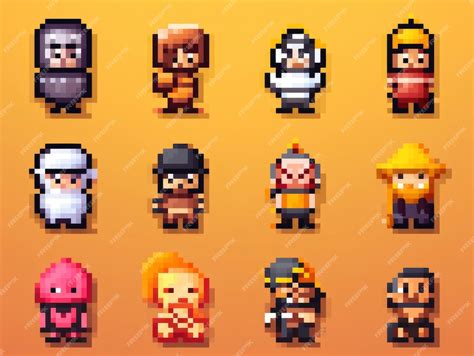 Free Ai Image 8 Bits Characters Gaming Assets