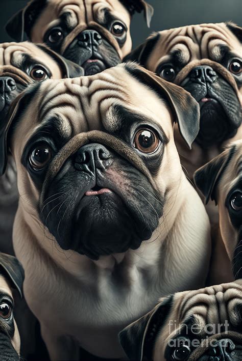 Pug Selfie Digital Art By Sabantha Fine Art America