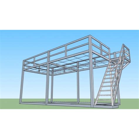โครงเหล็กฯ บ้านน็อคดาวน์ ขนาด 3x6 เมตร แบบ 2 ชั้น พร้อมบันได ขึ้น ลง Shopee Thailand