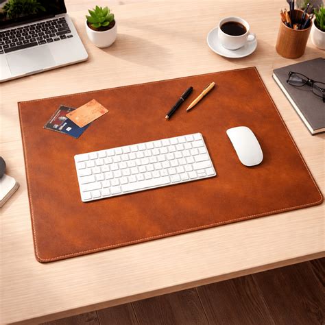 Olivia Leather Desk Mat Caramel Brown Aaron Leather Goods Aaron