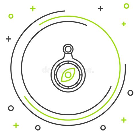 Line Compass Icon Isolated On White Background Windrose Navigation Symbol Wind Rose Sign Stock