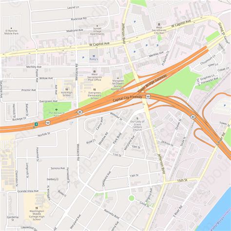West Sacramento Modern Atlas Vector Map [1 10k] Boundless Maps