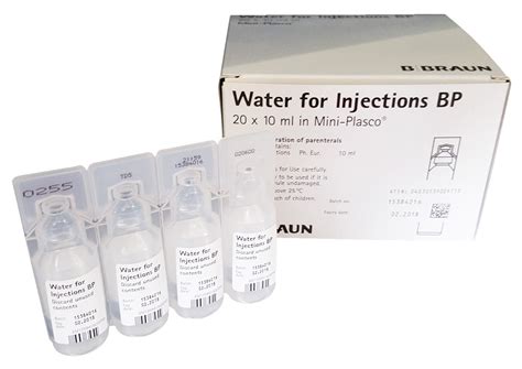B Braun Water For Injection Mini Plasco 10ml Ampoule 20pk H08803